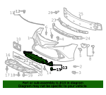 2018-2020 Toyota Camry Absorber, Front Bumper, Lower 52618-06040 ...