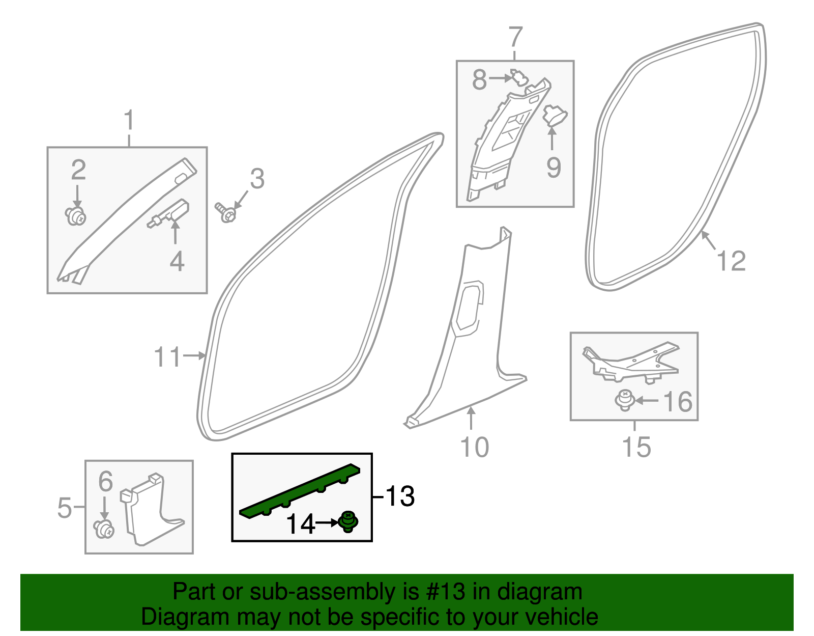 84251-TVA-A01ZA - Garnish Assembly L Front Side (Inner) *NH900L* (Deep ...
