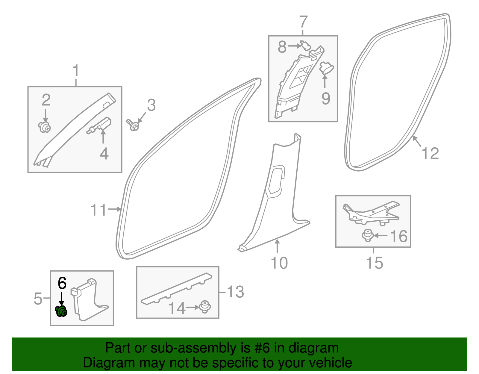 91560-SZW-J01 - Upper Center Pillar Trim Lower Clip 2011-2025 Honda ...