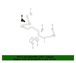 2004-2009 Mopar Stabilizer Link Bolt 6507909AA-MOPAR | TascaParts.com
