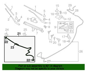 2015-2024 Porsche Macan Front Hose 95B-955-960-A | Sunset Porsche Parts
