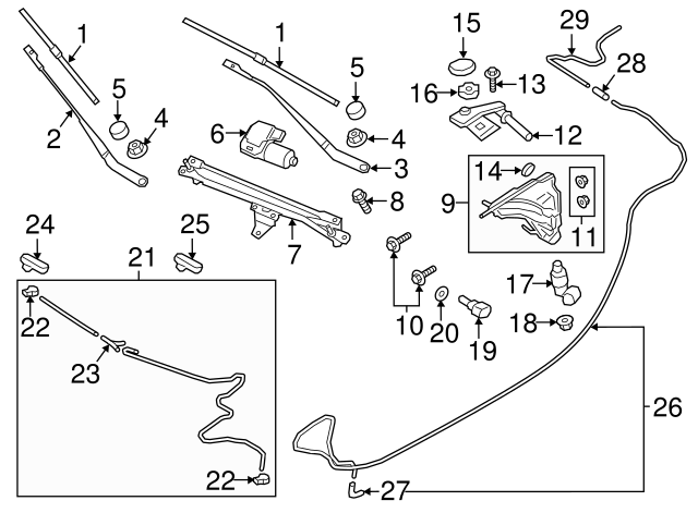 2015-2022 Porsche Macan Front Hose 95B-955-960-A | Sunset Porsche Parts