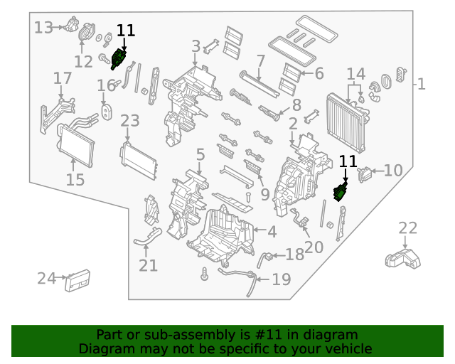 2021-2024 Hyundai Temp Door Actuator 97159-AA000 | OEM Parts Online