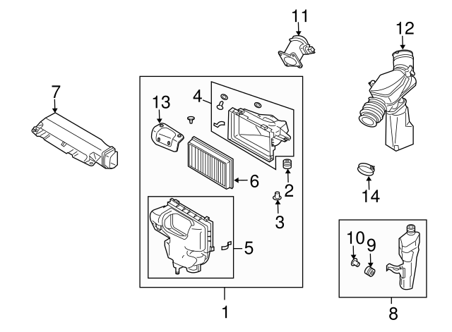 16576-AL50A (16576al50a) - 2003-2007 Infiniti G35 Engine Air Intake ...