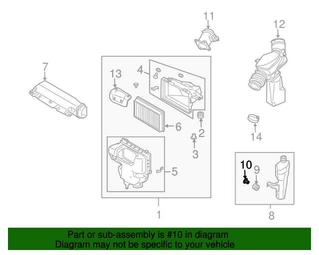 2001-2008 Infiniti Resonator Assembly Retainer 16566-JG30A | INFINITI ...