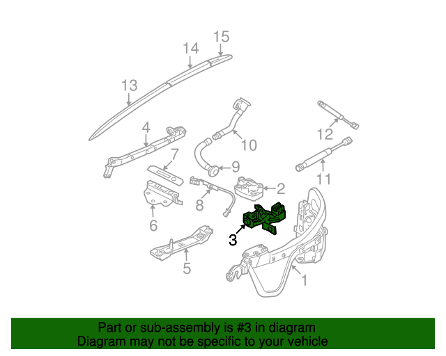 54377183273 - 2007-2013 BMW Latch (54-37-7-183-273) | BMW of South ...