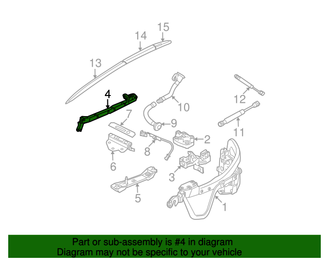 54375a19aa3 - 2007-2020 BMW Convertible Top Hinge (54-37-5-A19-AA3 ...