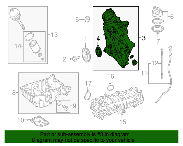 274-010-18-14 - Timing Cover 2015-2023 Mercedes-Benz | Mercedes-Benz ...