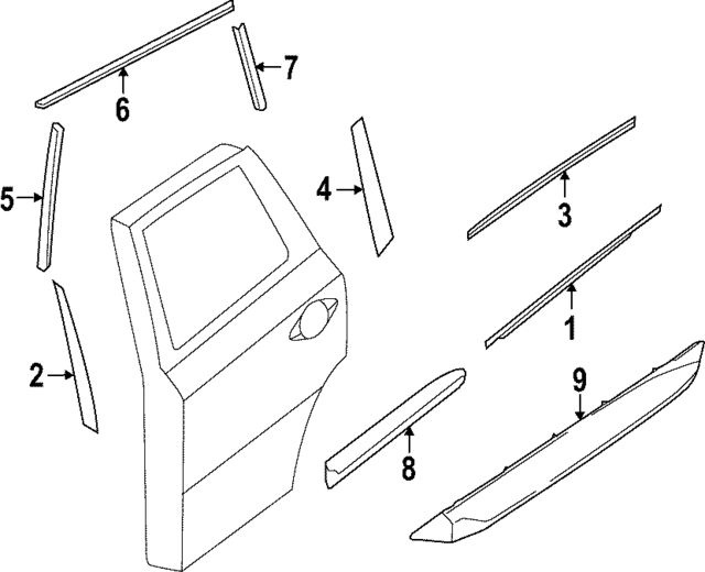 82871-9PF0A - Lower Molding - 2013-2019 Nissan Pathfinder | Conicelli ...