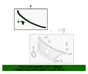53395-0E010 - Hood Seal 2010-2012 Lexus | AutoNationParts.com