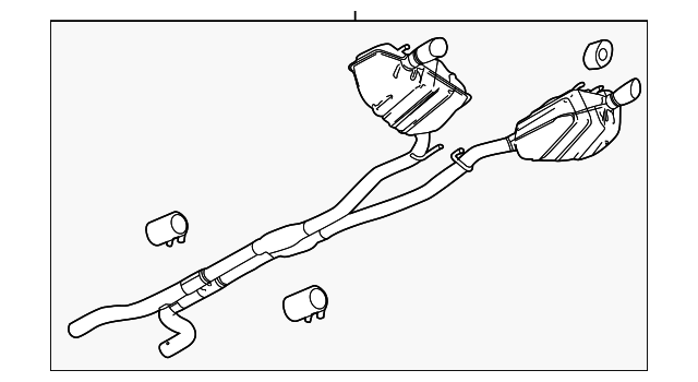 2010-2013 Chevrolet Camaro Exhaust Muffler with Exhaust Pipe and Tail ...