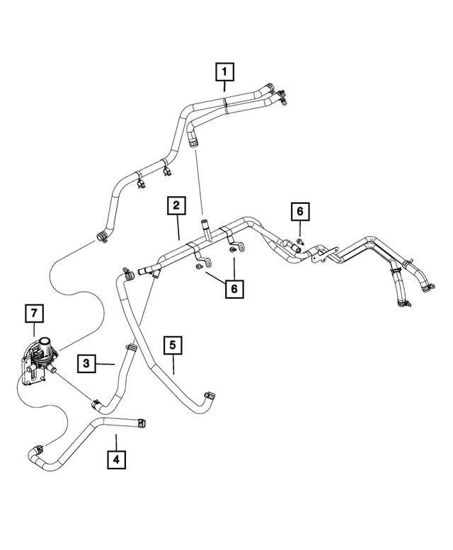 MOPAR GENUINE HEATER SUPPLY AND RE HOSE - 52014613AE - 52014613AE ...