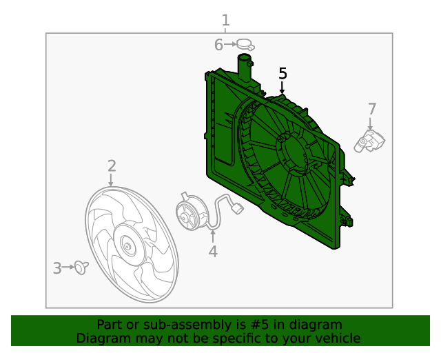 2019-2023 Kia Forte Fan Shroud 25350-F2000 | QuirkParts