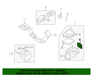 28117-2G100 - Air Cleaner Assembly Seal 2006-2010 Kia | Kia.Parts Store