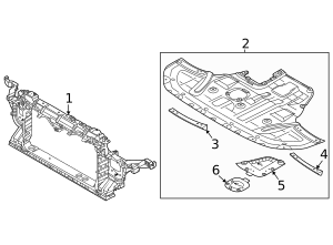 64101-L3000 - Radiator Support 2021-2024 Kia K5 | Kia.Parts Store