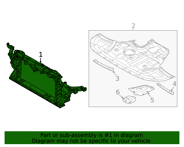 64101-L3000 - Radiator Support 2021-2024 Kia K5 | Kia.Parts Store