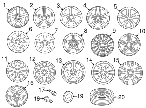 Wheel Alloy 17x7.5 6-6-47-0607 | Mercedes-Benz Parts