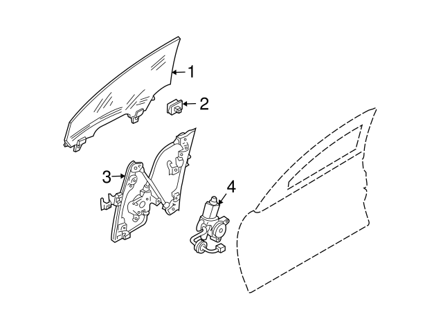 2003-2014 Nissan Door Glass Stabilizer 80344-CD00A | Nissan Parts Plus