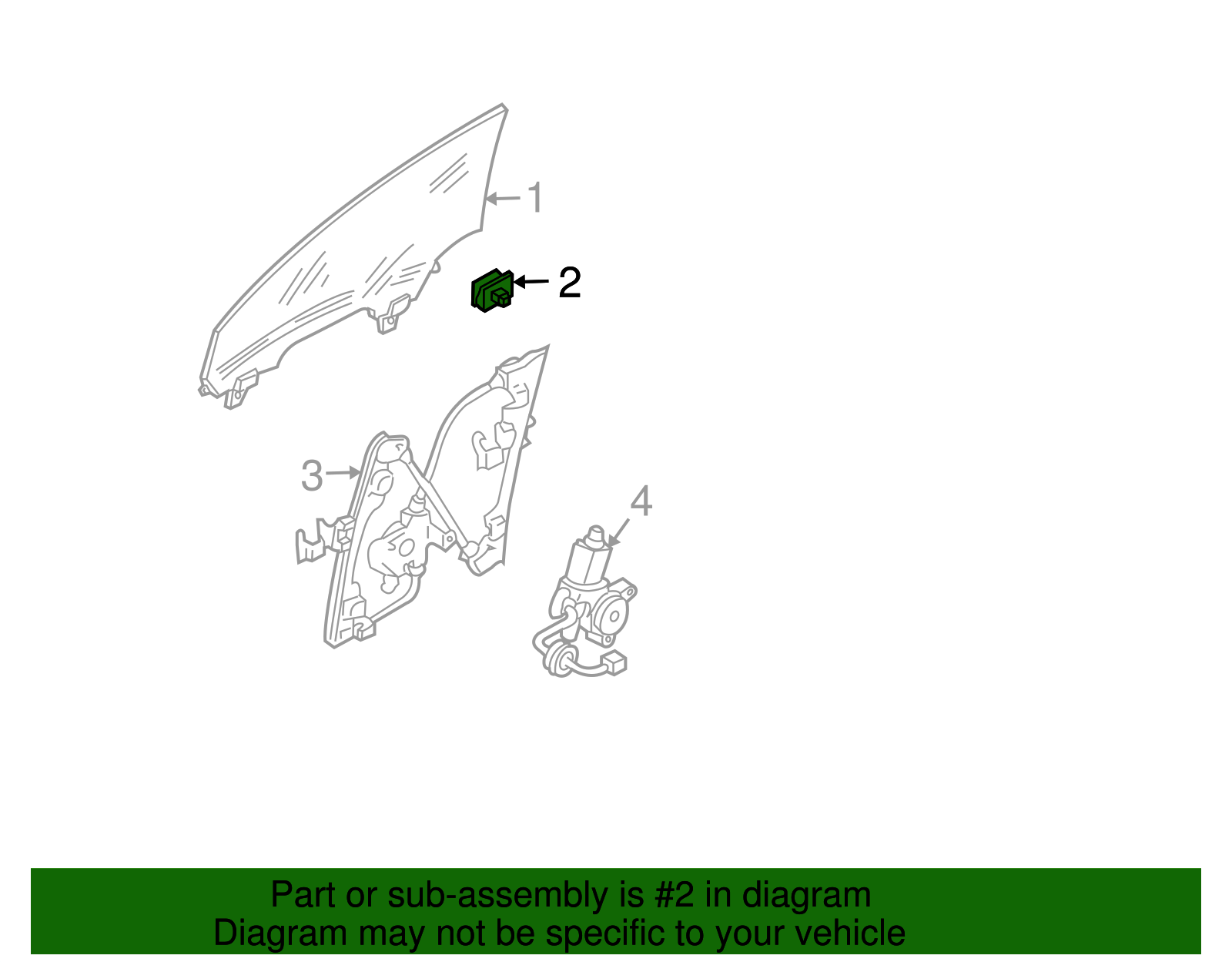 80344-CD00A - Door Glass Stabilizer - 2003-2014 Nissan | Conicelli Nissan