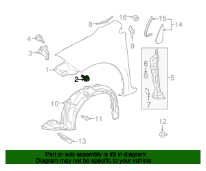 Genuine Toyota Fender Bolt part# 90080-11260 for 1999-2024 Toyota ...