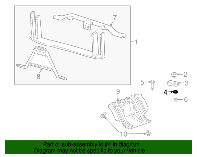 Radiator Support Lower Insulator - GM (15837583) | GMPartsDirect.com