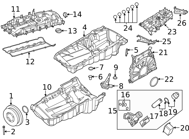 2016-2024 BMW Oil Pan 11-13-8-580-126 | AutoNationParts.com