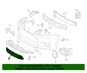 2012-2013 Lexus CT200h Lower Grille 53112-76030 | OEM Parts Online