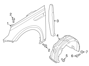2016-2021 Kia Fender Liner Retainer Clip 86848-C8000 | TascaParts.com