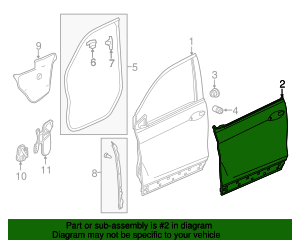2016-2025 Honda Outer Panel 67111-TG7-325ZZ | Honda Factory Parts