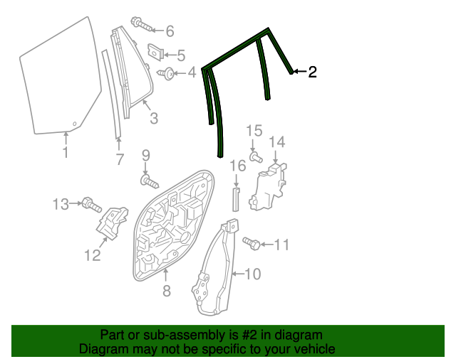 32205574 - Window Channel 2016-2022 Volvo XC90 | AutoNationParts.com