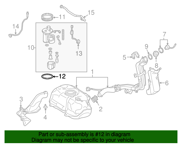77169-52030 - Fuel Pump Assembly Gasket - 2007-2019 Toyota | Toyota ...