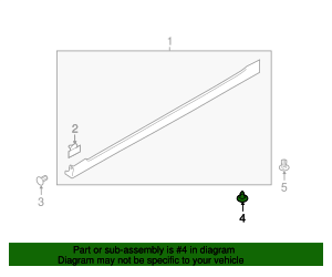 2007-2024 Subaru Rocker Molding Clip 909140055 | Subaru Online Parts