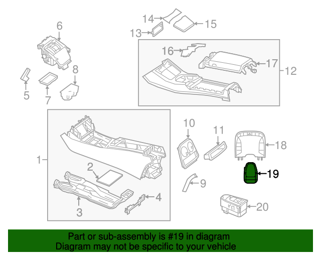 222-900-74-11 - Console Mat 2015-2017 Mercedes-Benz | AutoNationParts.com