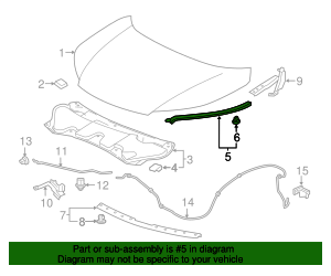 74146-T0A-A00 - Rubber, R Hood Seal - 2012-2016 Honda CR-V | Honda ...
