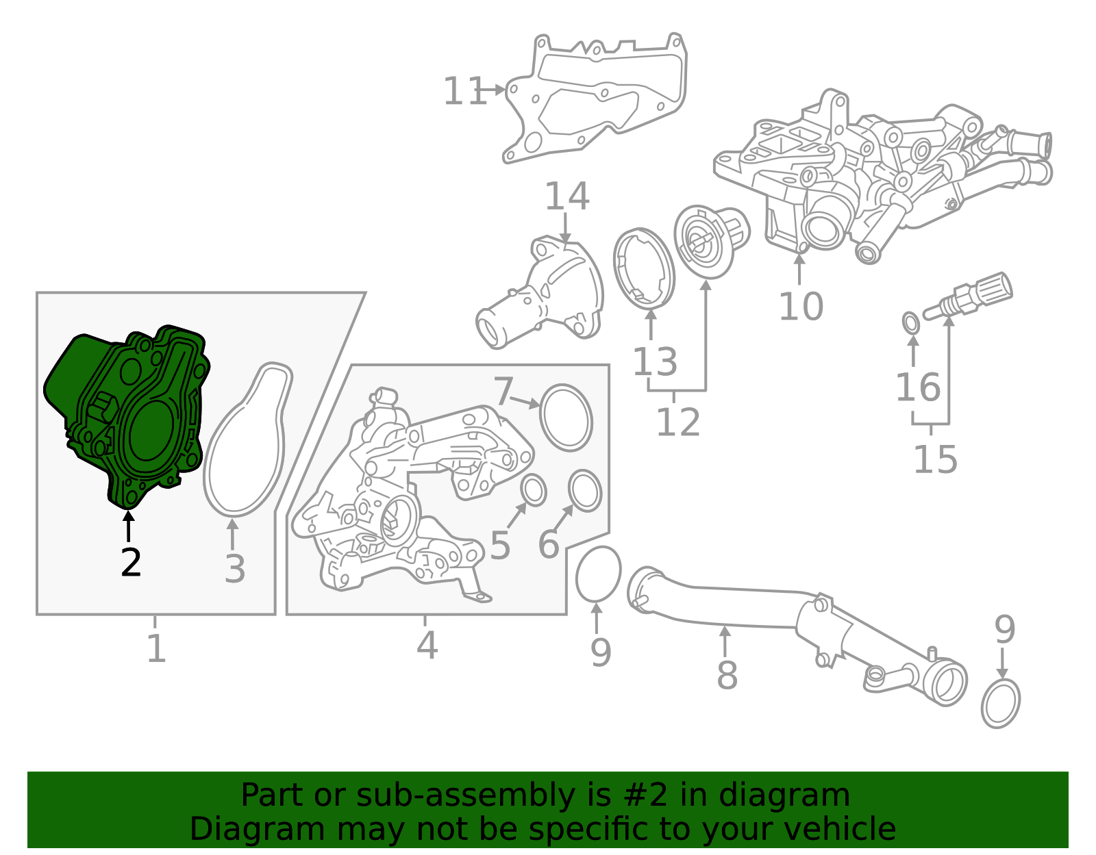 19200-5K0-A01 - Water Pump 2014-2022 Honda | Honda Parts Online