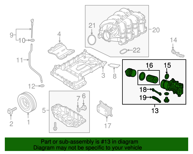 Genuine Oil Filter Housing for 2015-2021 Hyundai | Part# 26310-3F501 ...