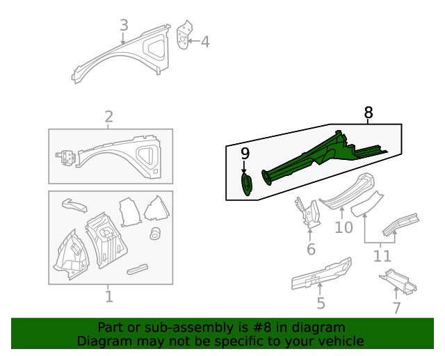 2015-2023 Mopar Rail 68504489aa | TascaParts.com