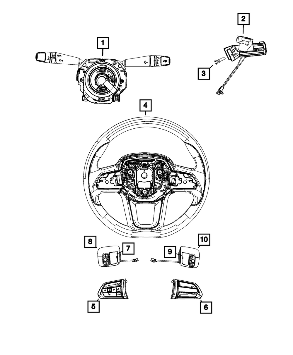 2022-2025 Ram Steering Wheel Switch 7EL61LXFAA | My Mopar Parts