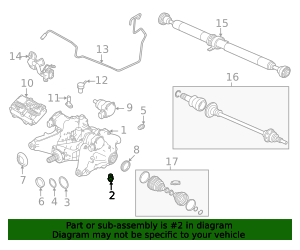 2021-2023 Jaguar E-Pace Differential Assembly Drain Plug T4N23773 ...