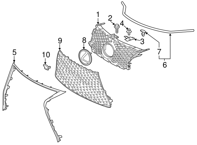 2014-2016 Lexus Grille 53112-53051 | Lexus of Pembroke Pines Parts