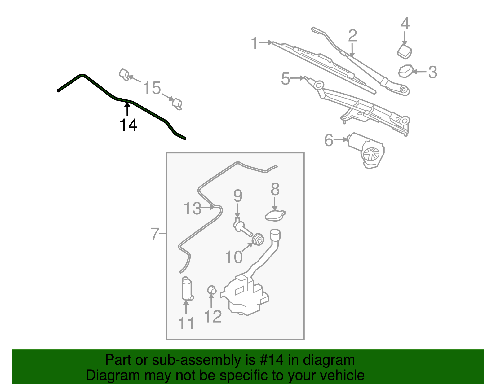2009-2019 Ford Washer Hose 8A5Z-17A605-A | Ford OEM Parts Outlet