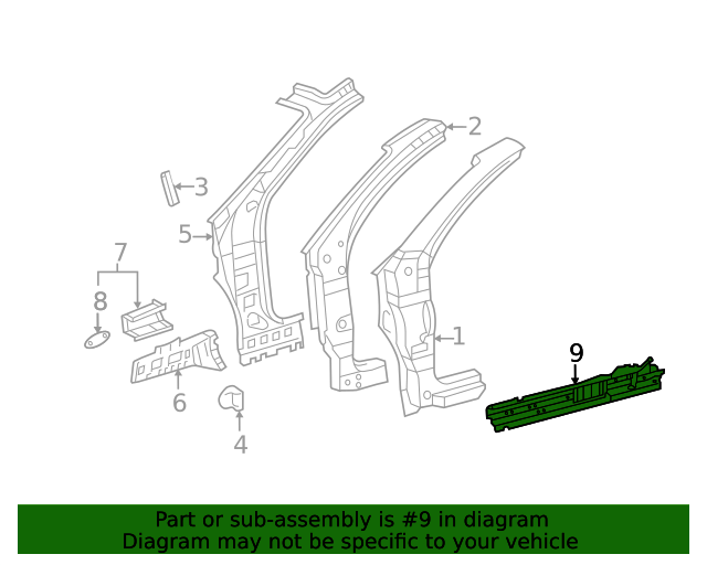 2017-2020 Toyota Sienna Rocker Reinforced 61404-08021 | OEM Parts Online