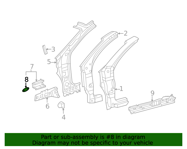 57153-08020 - Front Reinforced - 2004-2020 Toyota Sienna | OEM Genuine ...
