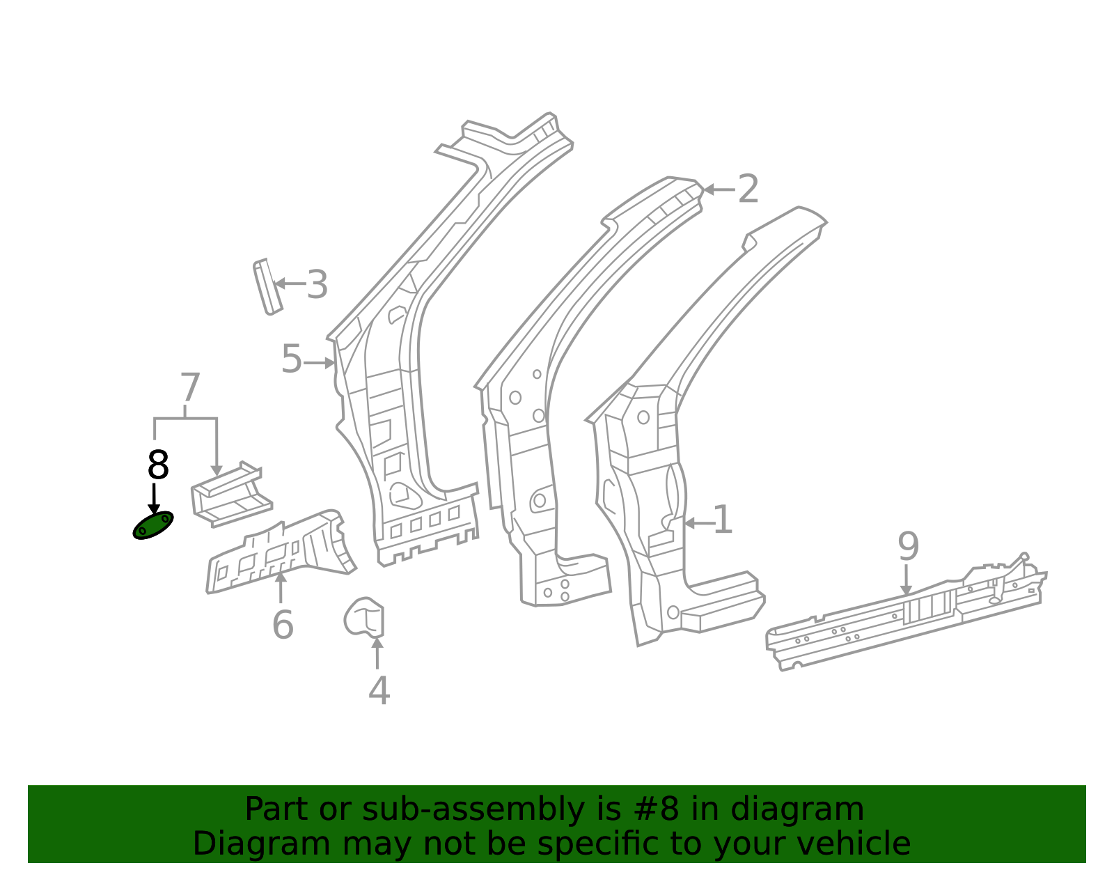 57154-08020 - Front Reinforced - 2004-2020 Toyota Sienna | Nucar Toyota ...