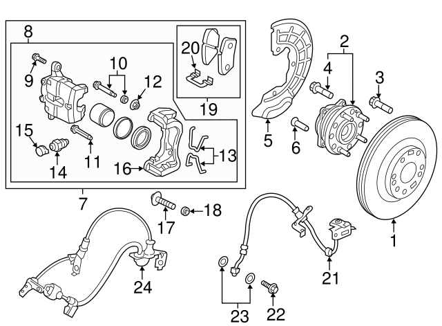 59830-F6000 - Front Speed Sensor 2017-2020 Kia Cadenza | Kia.Parts Store