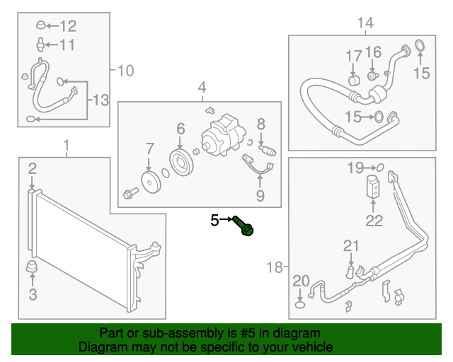 1999-2020 Hyundai Compressor Assembly Mount Bolt 97714-33300 | OEM ...