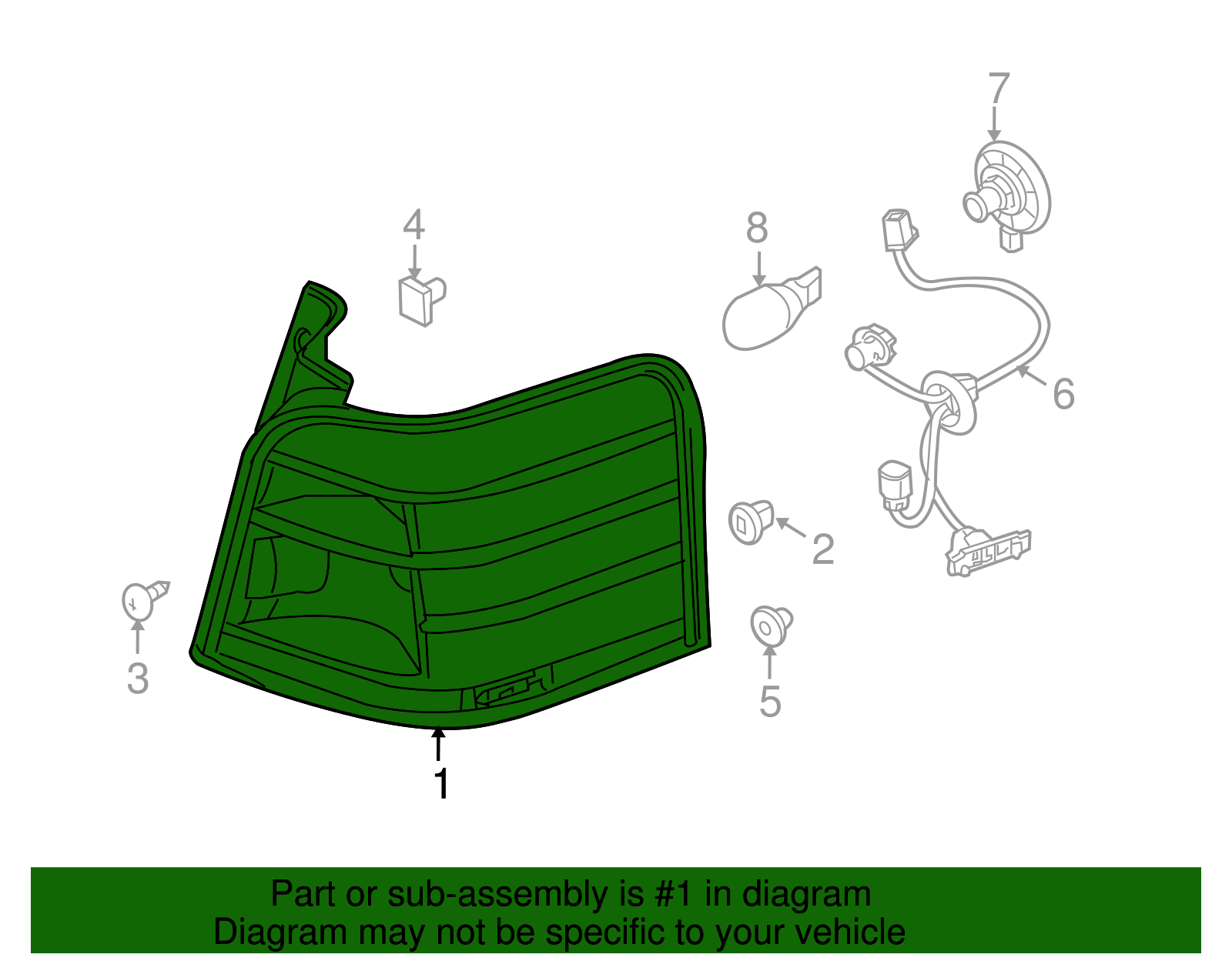 8F9Z-13404-A - Tail Lamp Assembly 2008-2009 Ford Taurus X | AutoNation ...