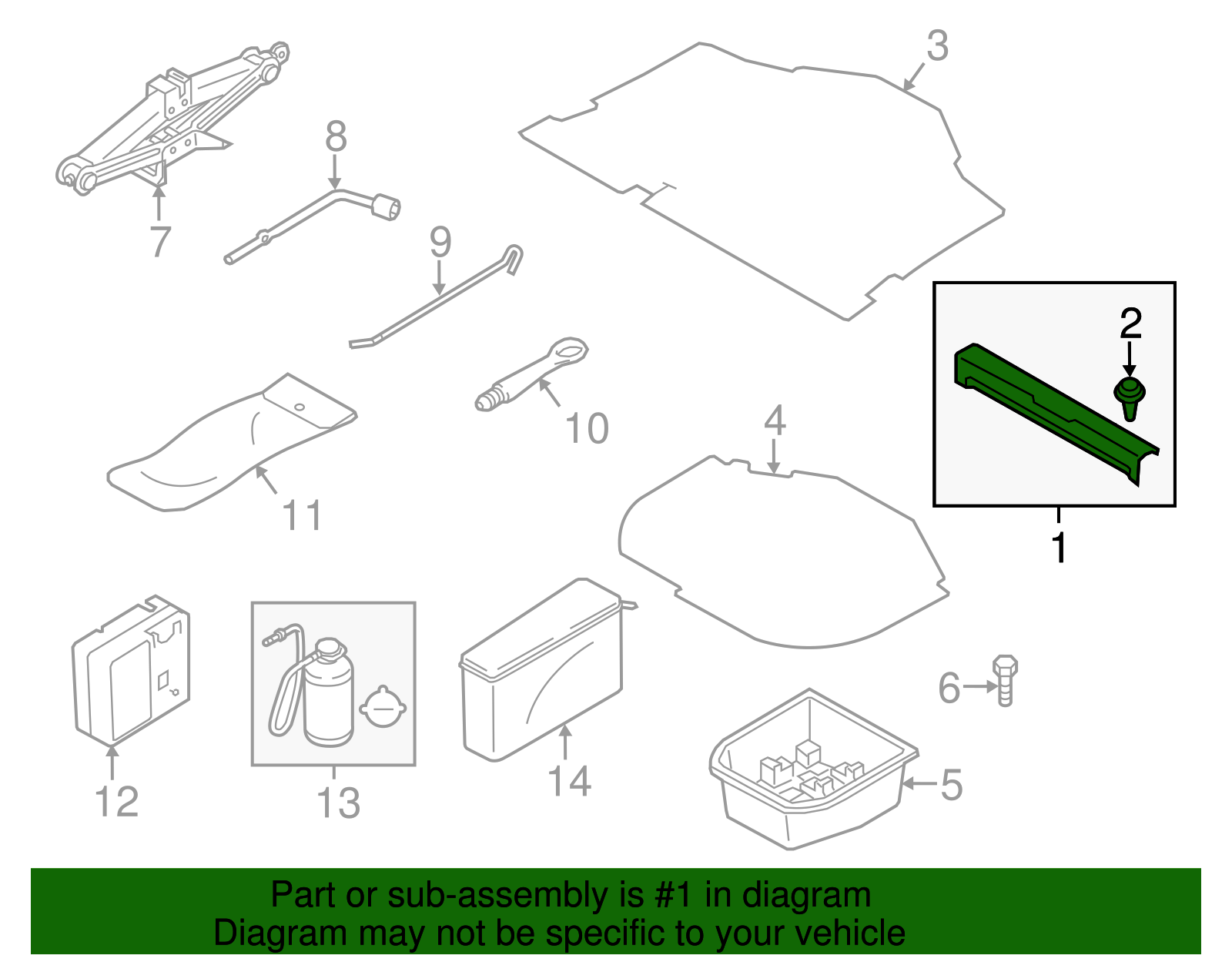 2014-2024 Mitsubishi Mirage Sill Trim 7240A129XA | Mitsubishi Parts ...