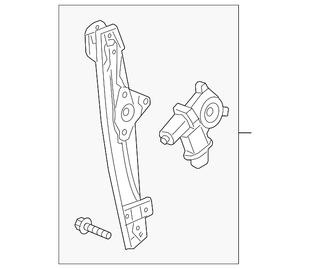 42673037 - Front Passenger Side Door Window Regulator 2022-2023 ...