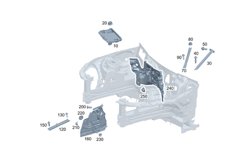 Engine Compartment Partition Wall, Wheel Well Detachable Parts for 2024 ...